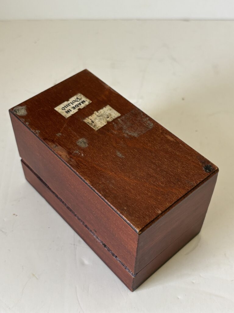Vintage wooden play card box 2-deck made in Poland – porchcash